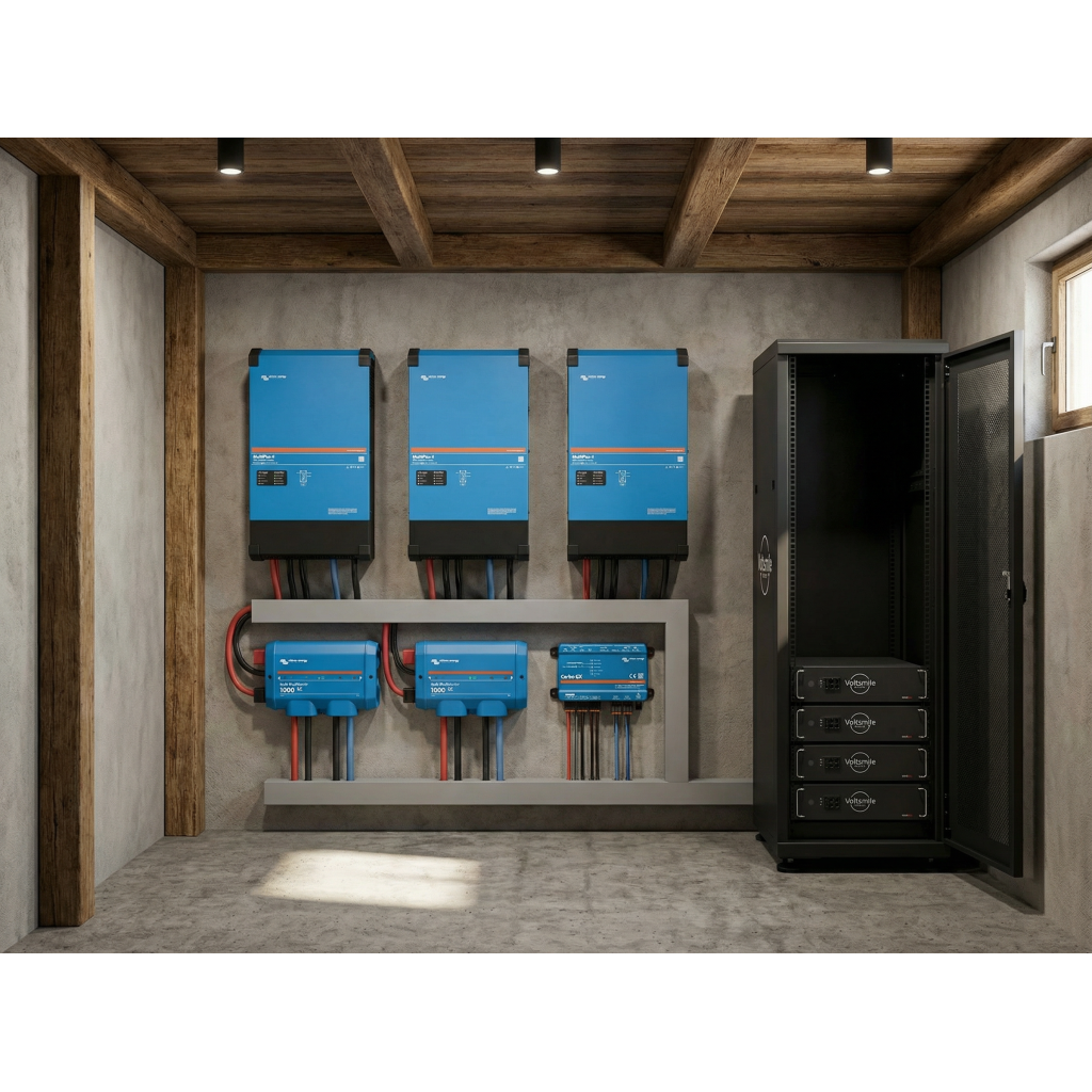 Victron ESS Thuisbatterij set 3 Fase – 30 kWh / 18 kW